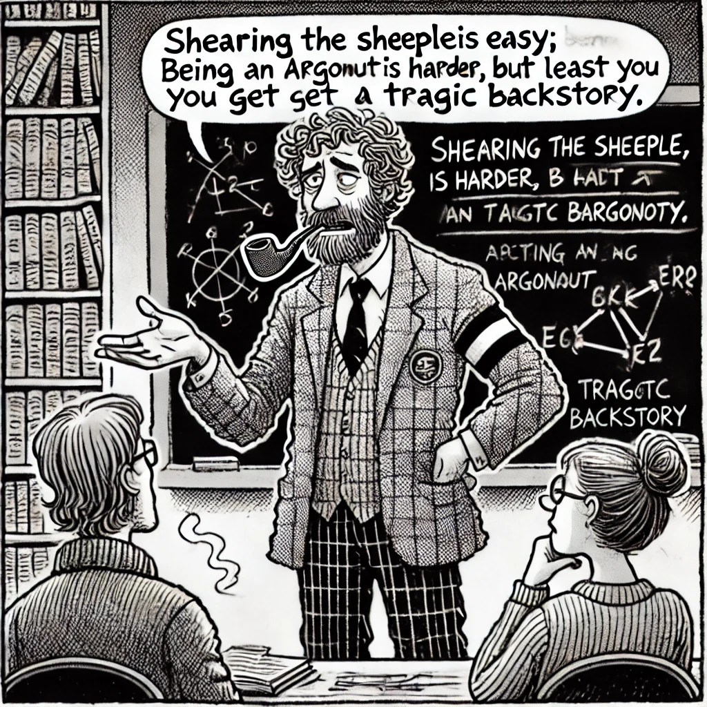 Shearing the sheeple is easy; being an Argonaut is harder, but at least ...